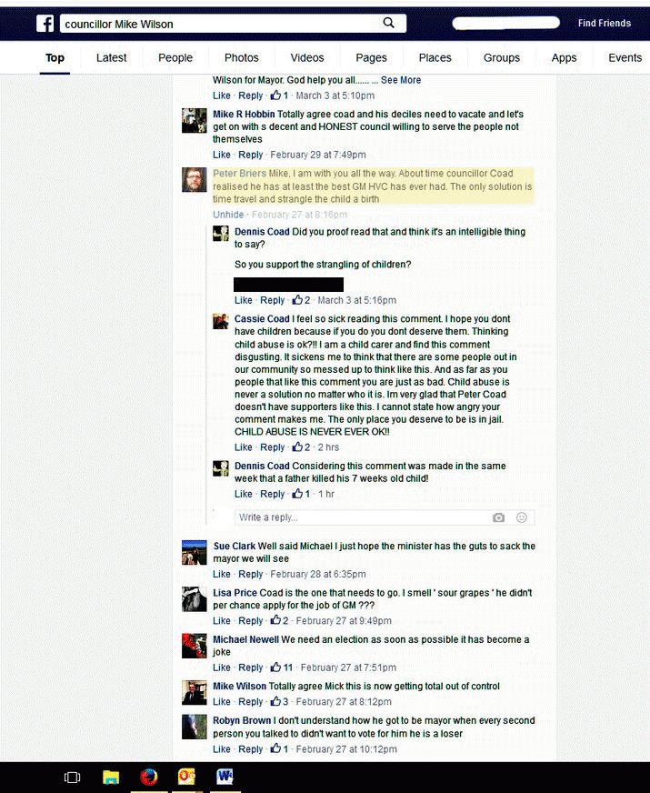 Cr Mike Wilson's Facebook Page ... - Tasmanian Times