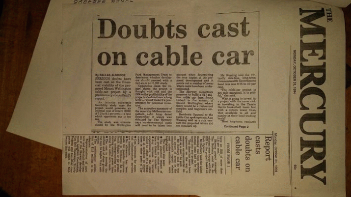 Cable Car: Serious Questions. Adrian Bold Responds ... - Tasmanian Times