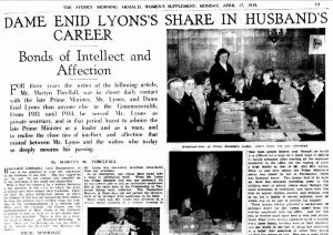Dame Enid Lyons: A Biography - Tasmanian Times