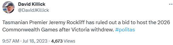 Victoria Ditches 2026 Commonwealth Games - Price Tag 'Too High ...