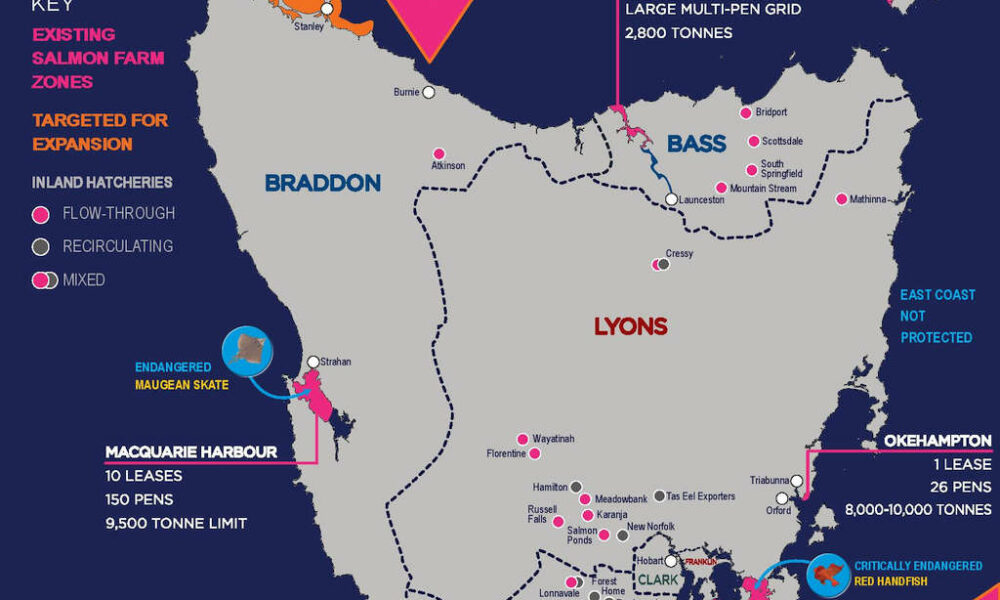 TAMP Releases New Salmon Expansion Map - Tasmanian Times