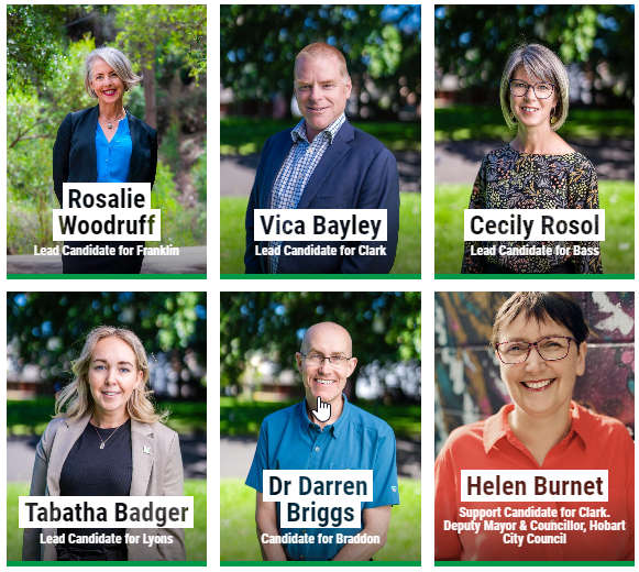Greens Release Full Candidate Line-Up - Tasmanian Times