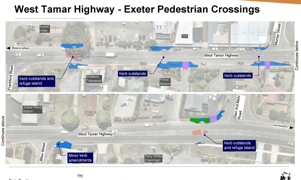 Designs Released To Improve Exeter Pedestrian Safety - Tasmanian Times