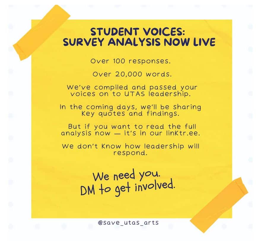 'Save UTAS Arts' Campaign Opposes Cuts - Tasmanian Times