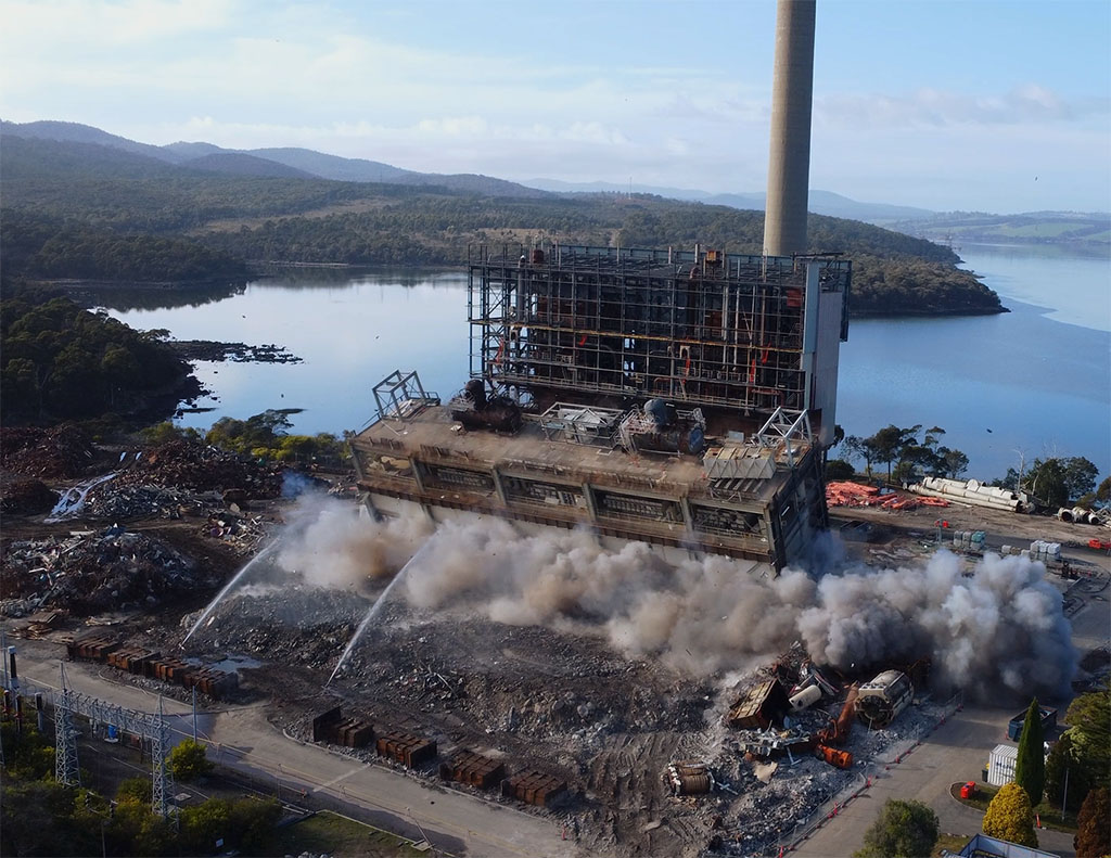 Hydro Tasmania Continues Demolition Of Bell Bay Power Station ...