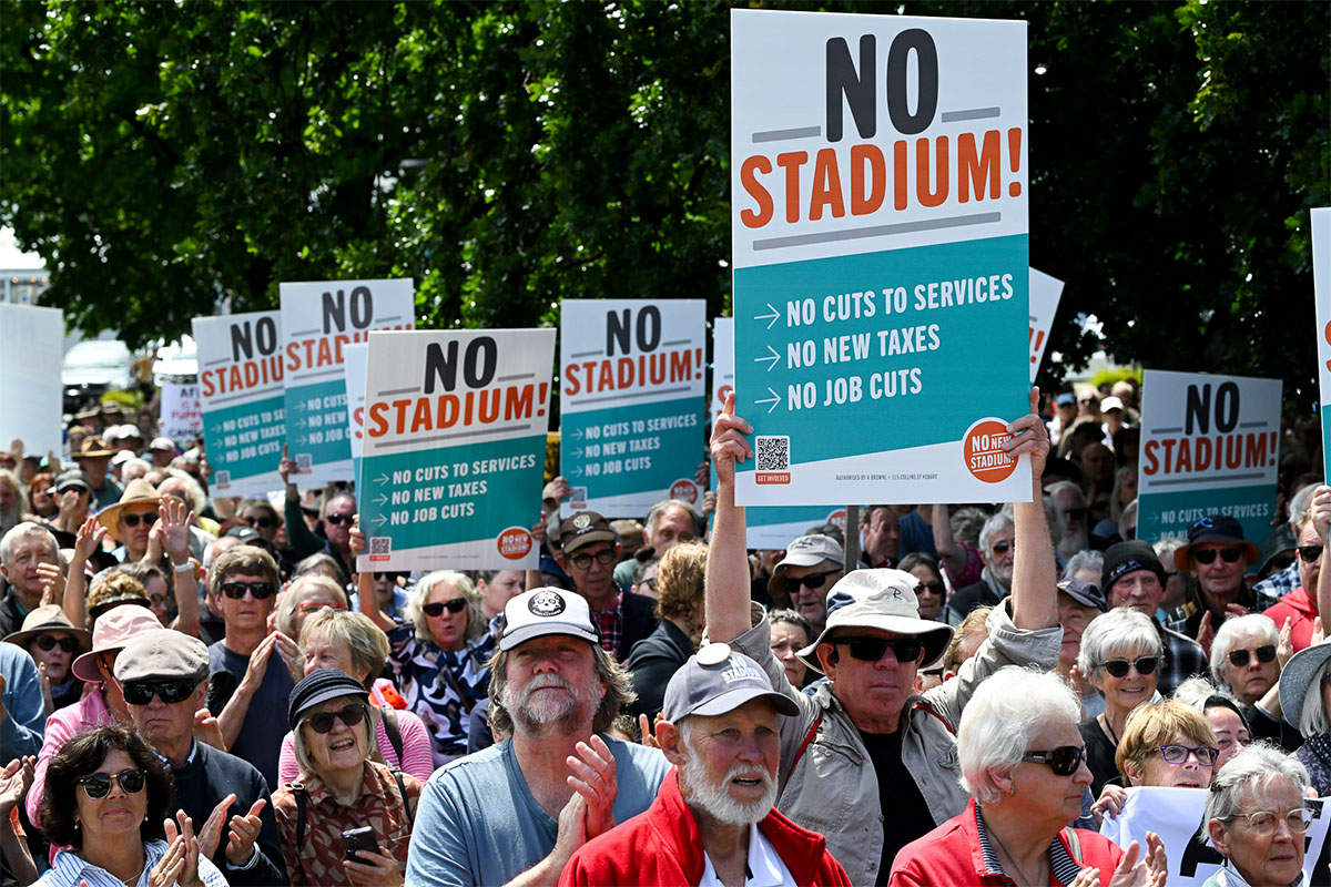No Stadium Rally Photo Essay By Philip Bohle - Tasmanian Times